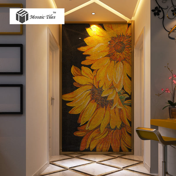 sunflower wall tiles