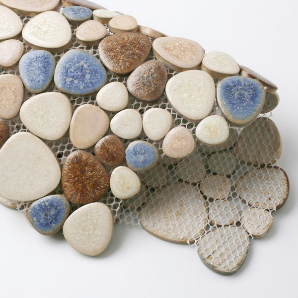 Yosemite Matte Pebble Stone Tiles for Shower Floor Bathroom Mosaic Til ...