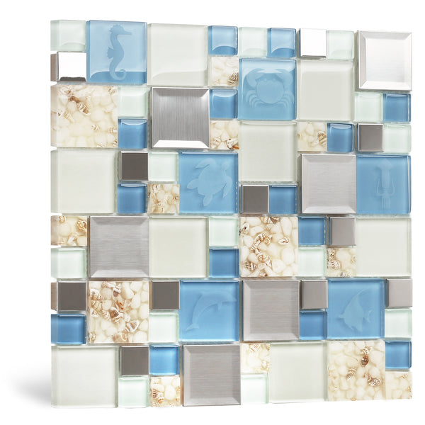 New-Idea-Tile-Kitchen-Bath-Backsplash-Accent-Wall-Decor-TST-Glass-Metal ...